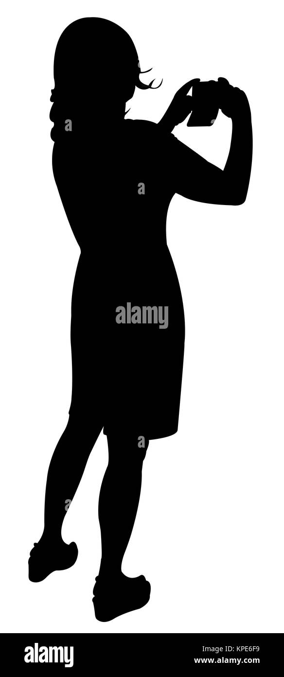 Woman taking photo lady Cut Out Stock Images & Pictures - Alamy