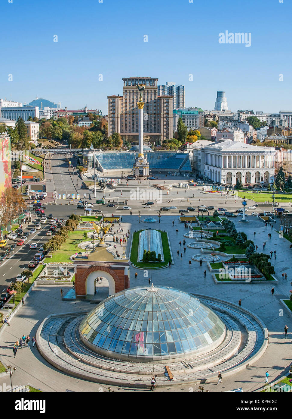 Independence Square overview, Kiev, Ukraine Stock Photo - Alamy