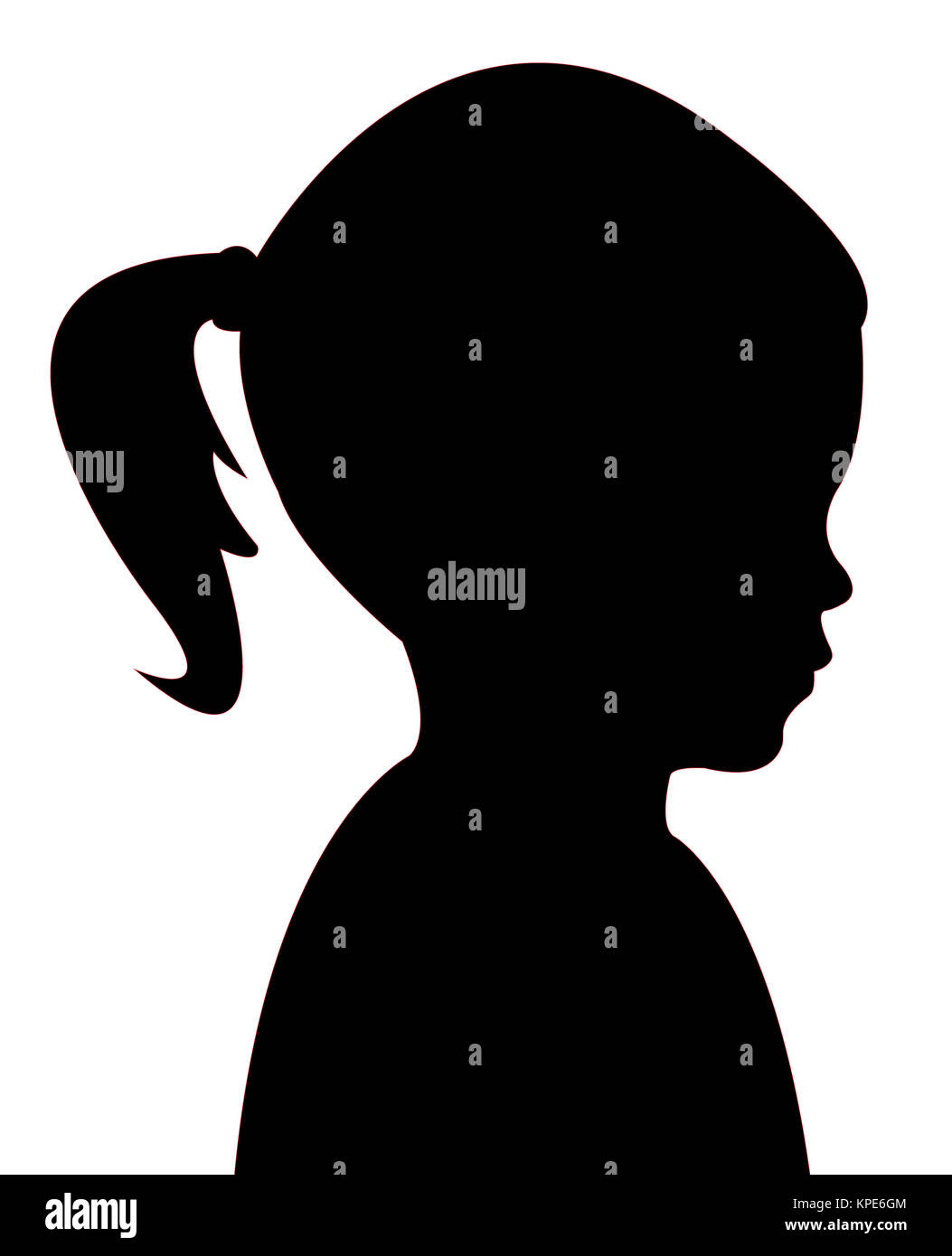 a child head silhouette Stock Photo - Alamy