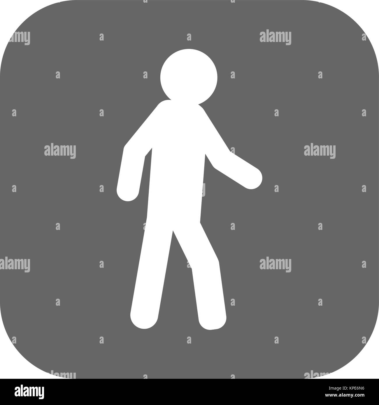 Walking Child vector icon. Style is flat symbol, rounded angles, white ...