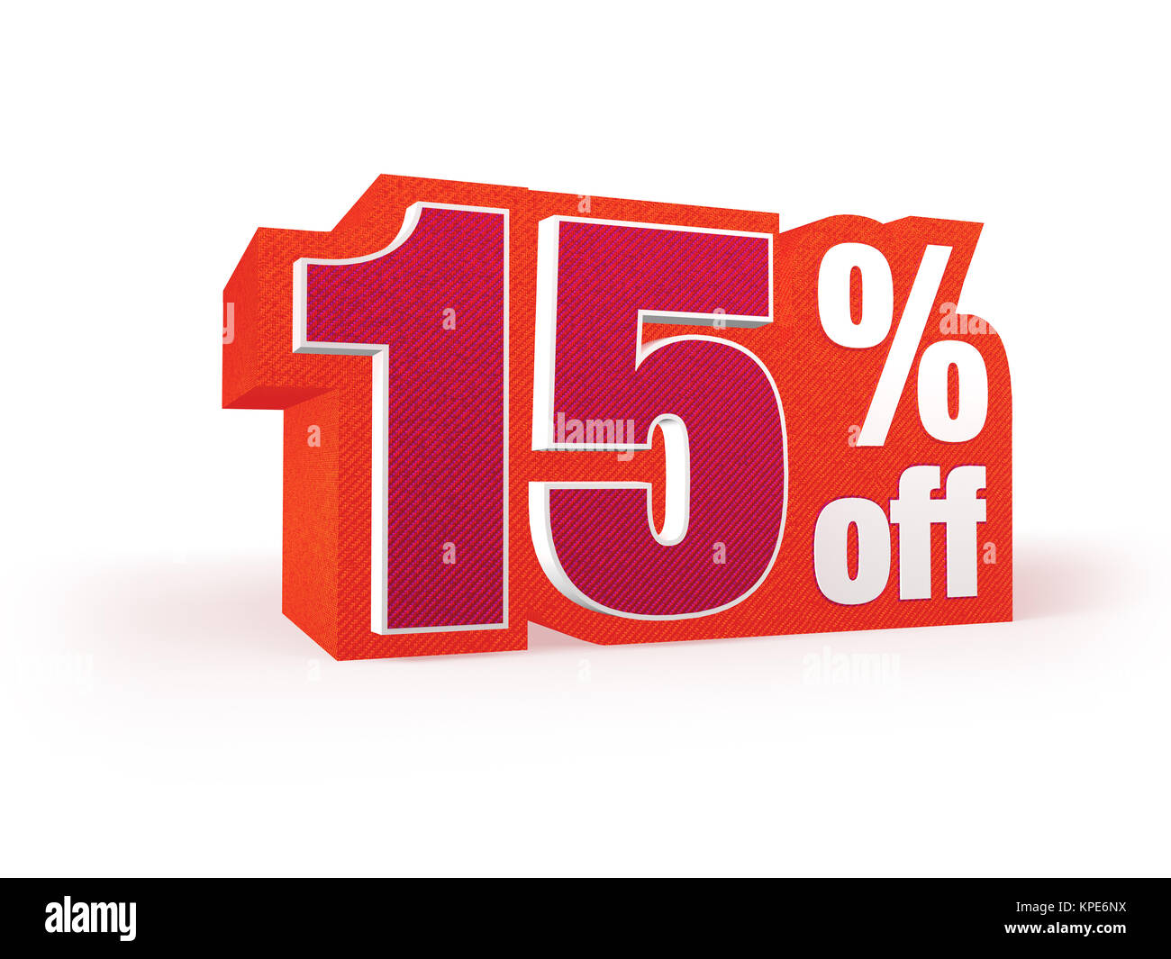 Discount price sign in red wool look, isolated on white background, 3D ...