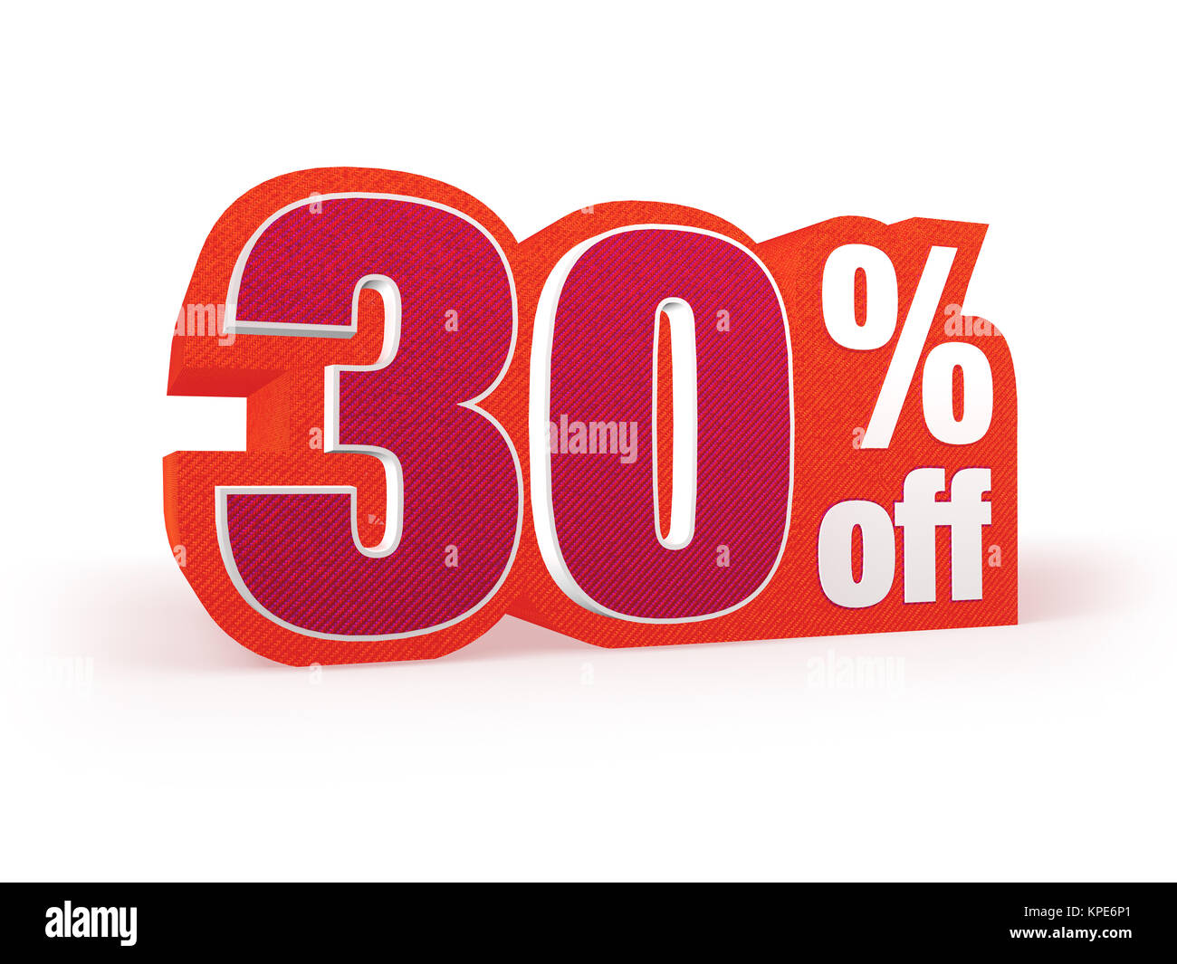 Discount price sign in red wool look, isolated on white background, 3D ...