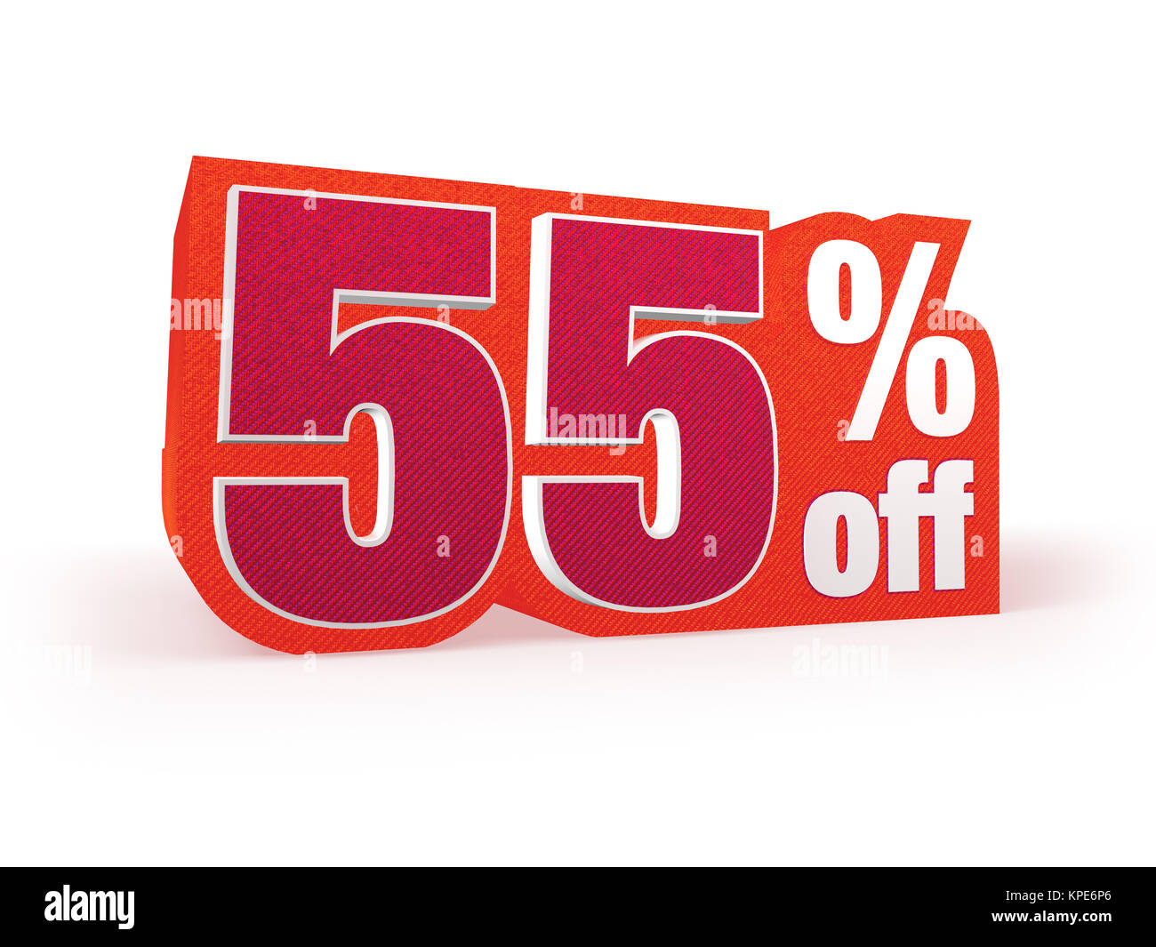 Discount price sign in red wool look, isolated on white background, 3D ...