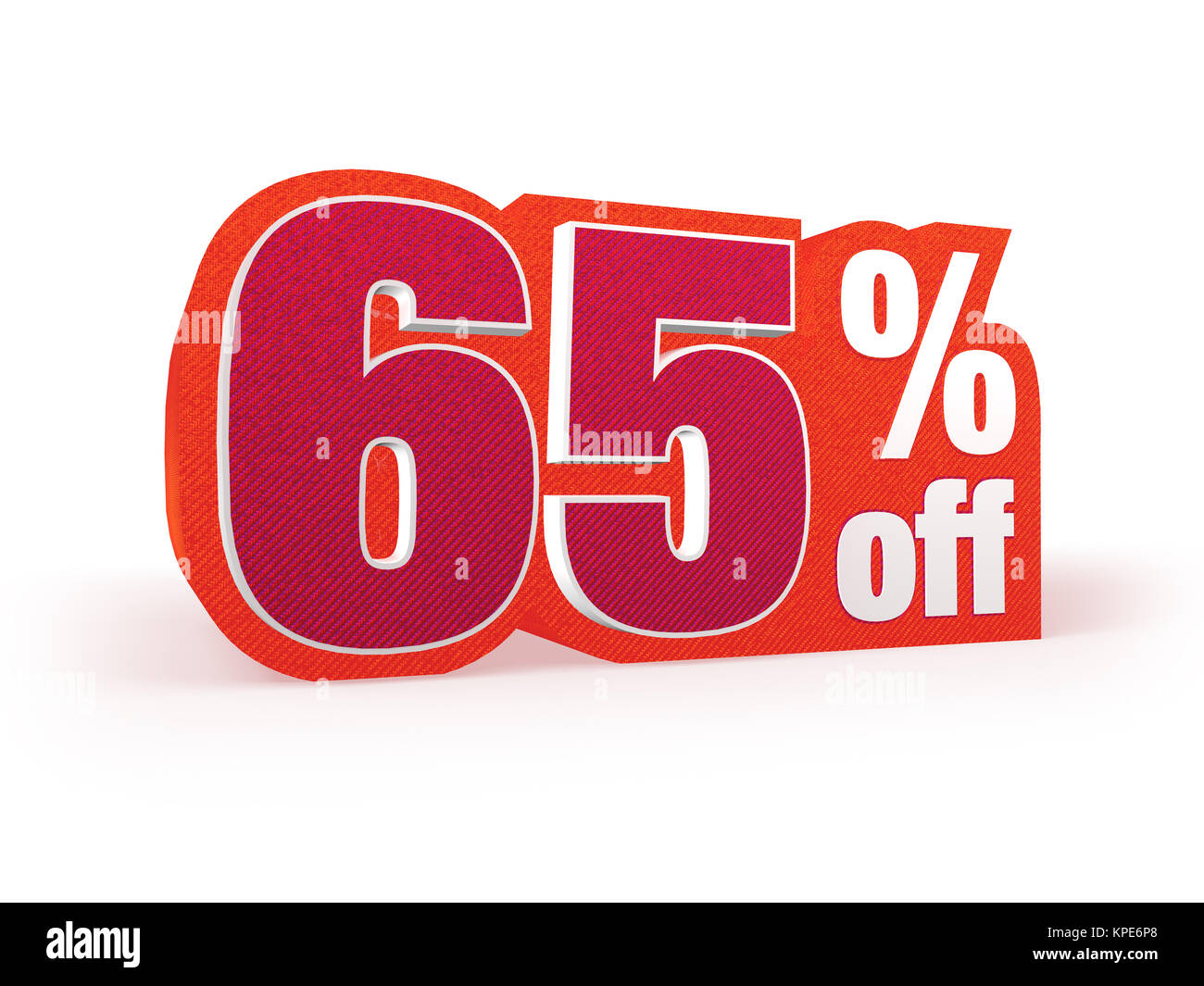 Discount price sign in red wool look, isolated on white background, 3D ...