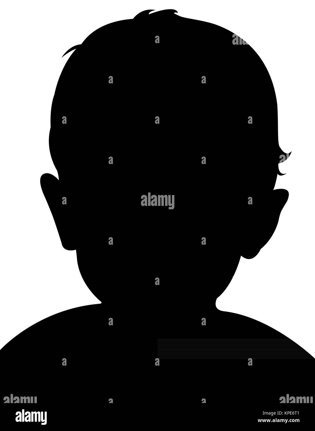 a baby head, silhouette Stock Photo - Alamy