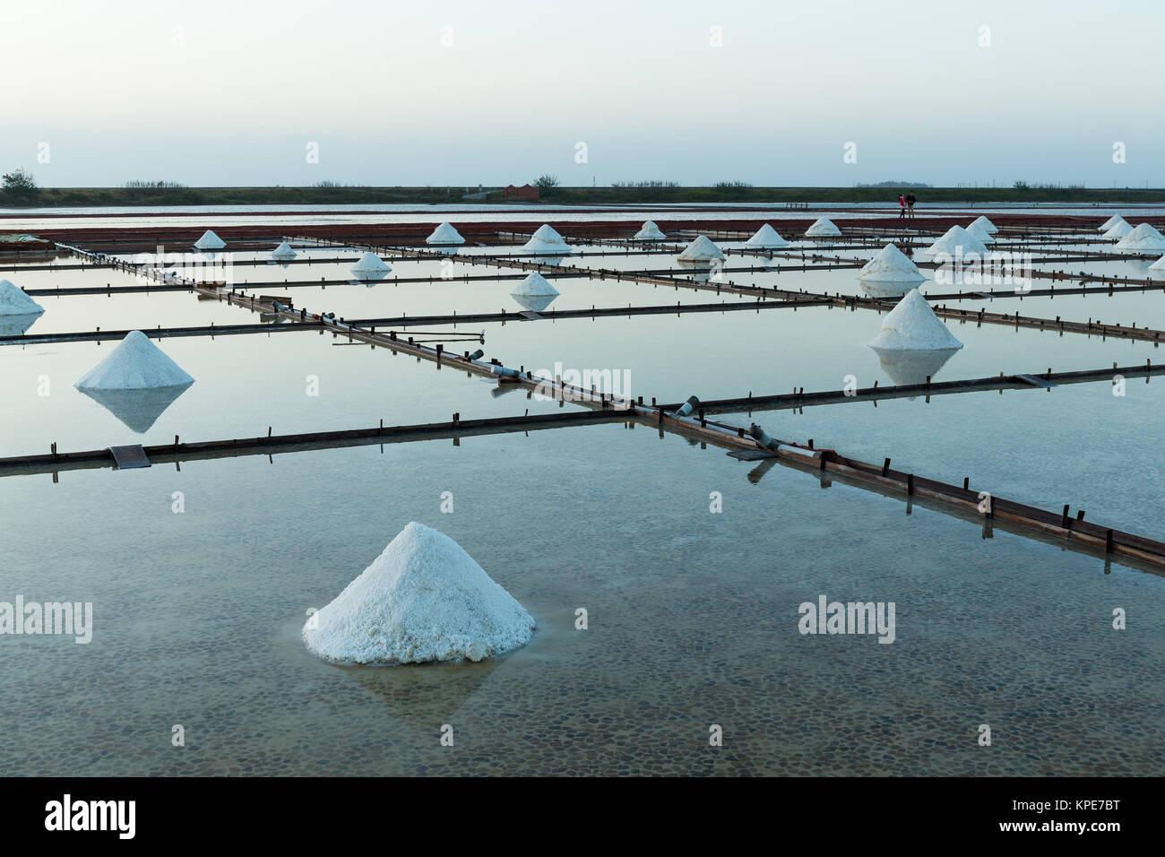 Salt farm in Tainan Stock Photo - Alamy