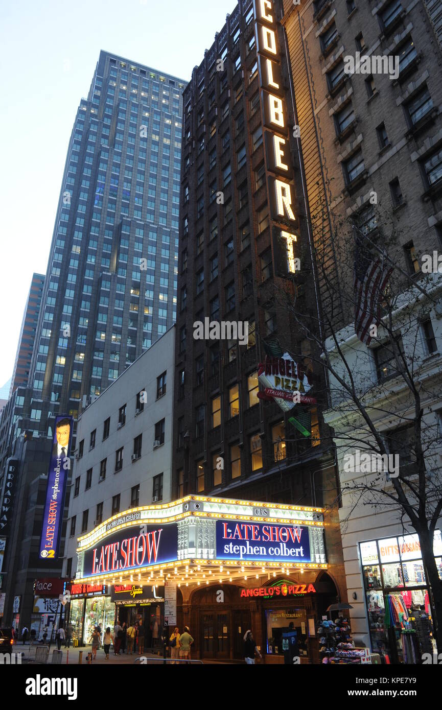 NEW YORK - SEPTEMBER 01: The new Marquee on Broadway for THE LATE SHOW ...