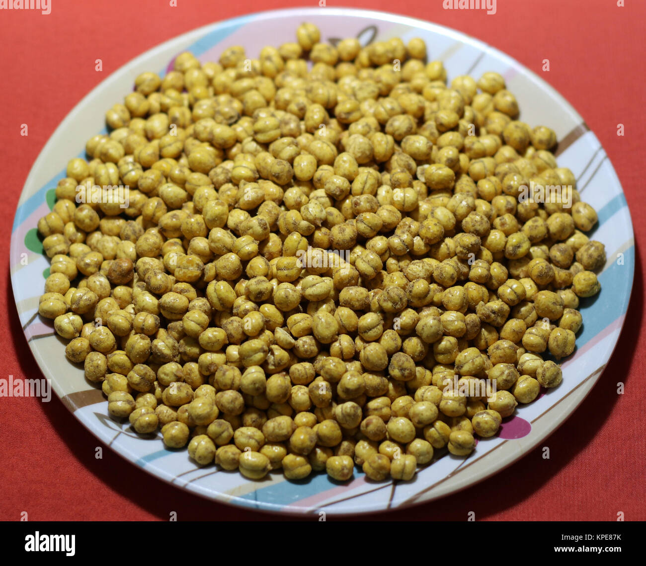Healthy and tasty roasted chick peas snack Stock Photo - Alamy