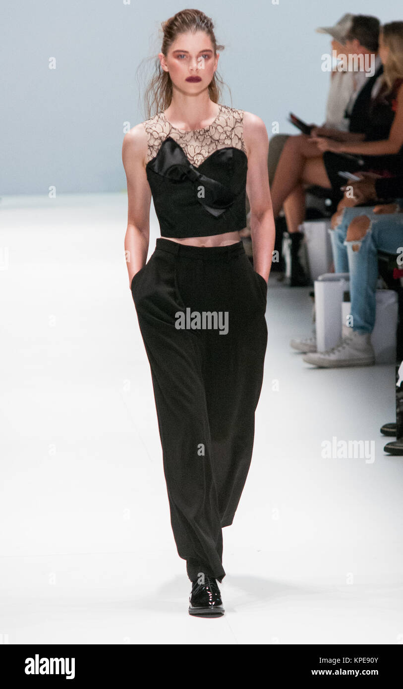 SYDNEY, AUSTRALIA - APRIL 14: A model walks the runway during the ...