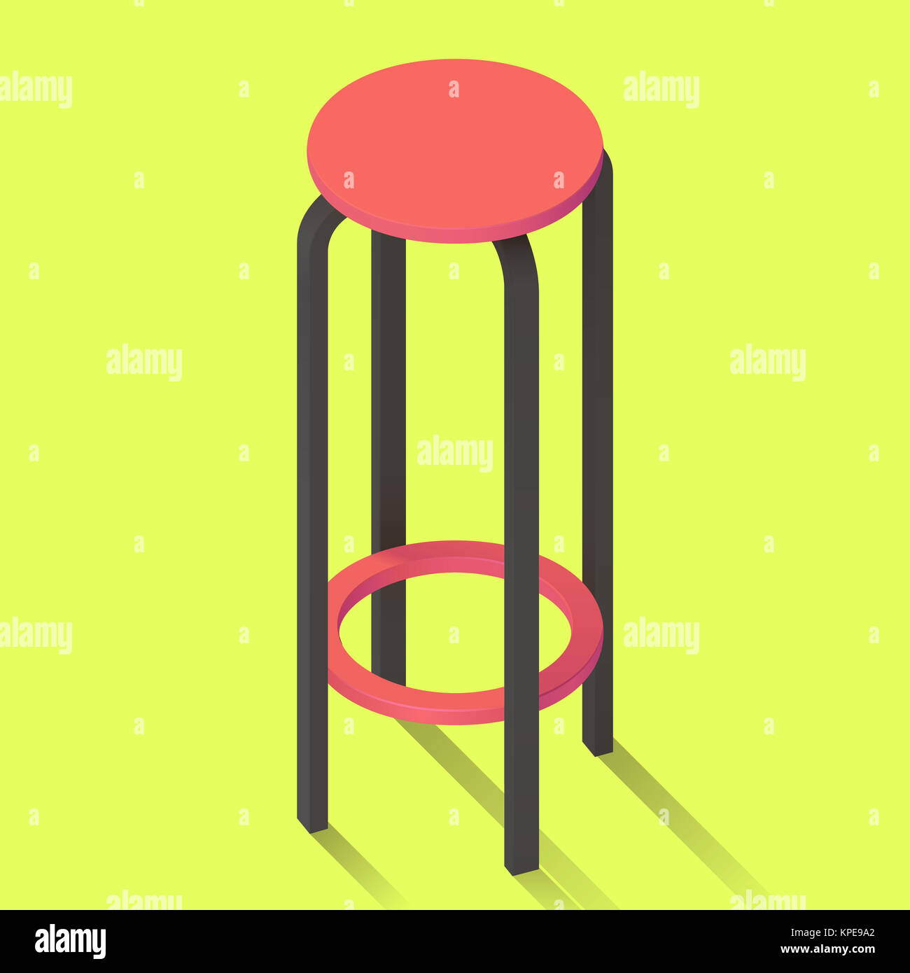 bar chair isolated perspective view Stock Photo - Alamy