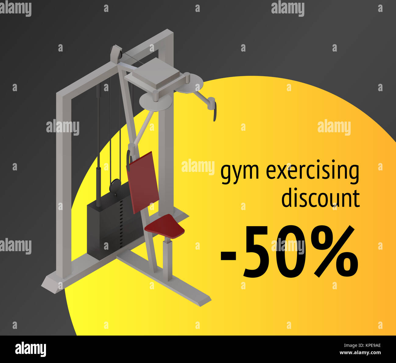 Gym exercise machine training device Stock Photo - Alamy