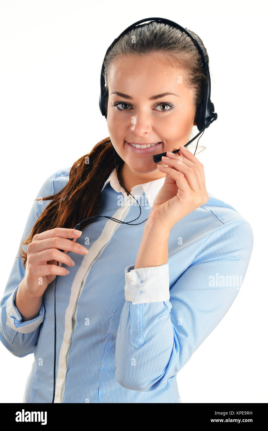 Call center operator. Customer support. Help desk Stock Photo - Alamy