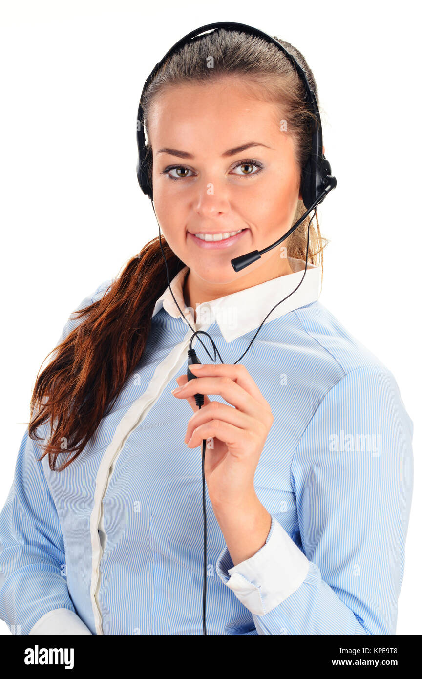 Call center operator. Customer support. Help desk Stock Photo - Alamy