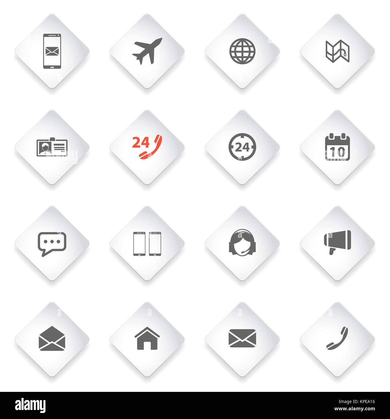 Contacts simply icons Stock Photo - Alamy