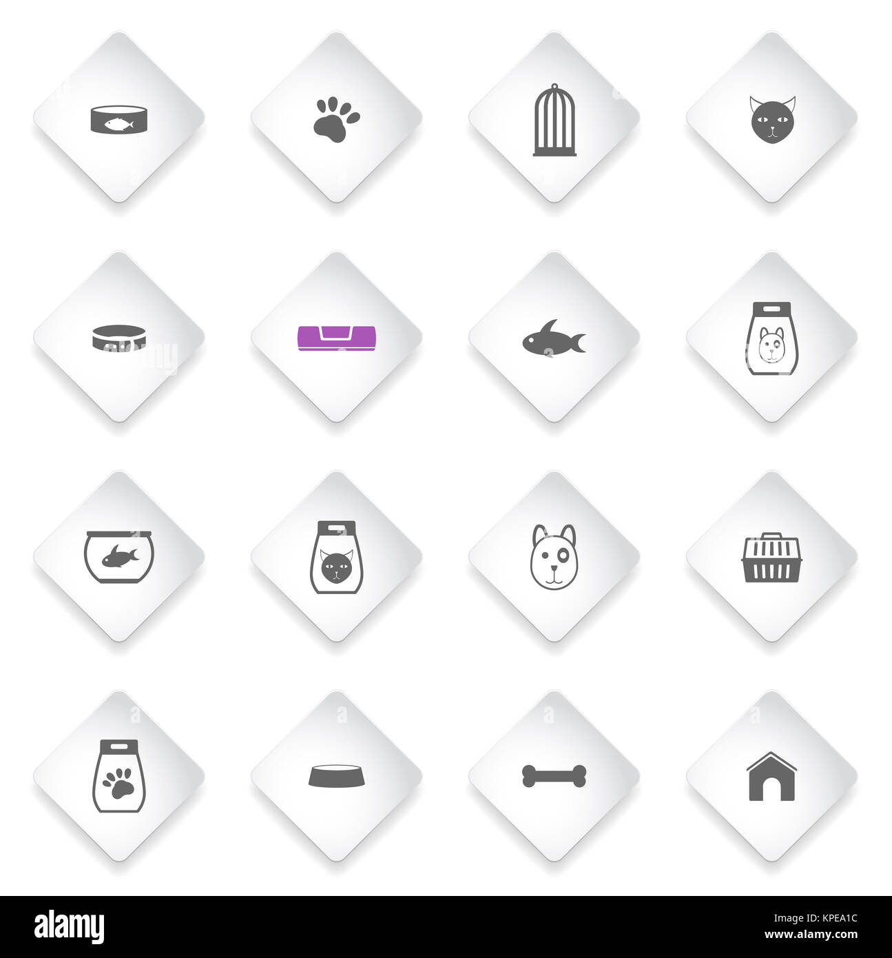 Set combs scissors Cut Out Stock Images & Pictures - Alamy