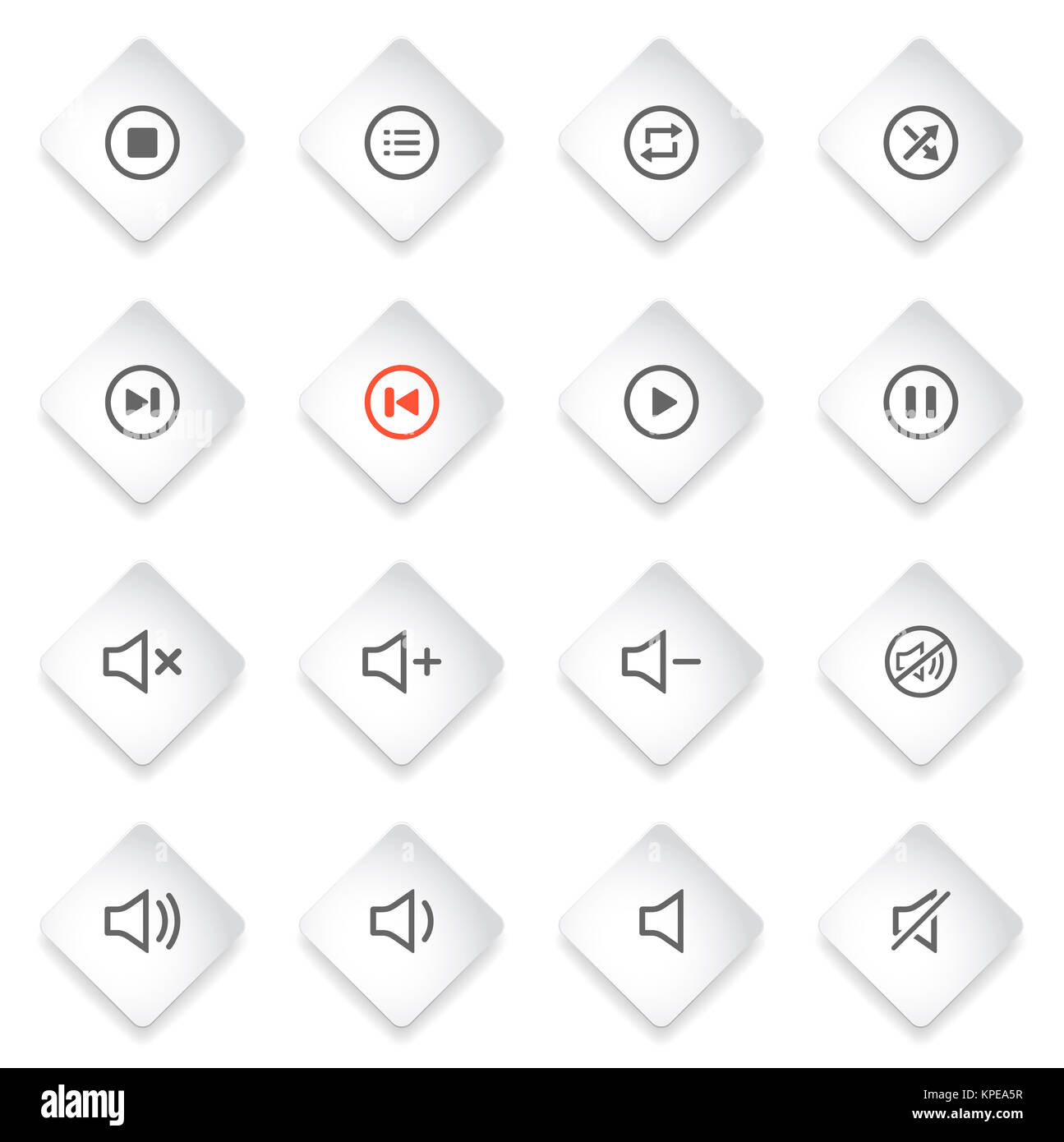 Media player icons Stock Photo - Alamy