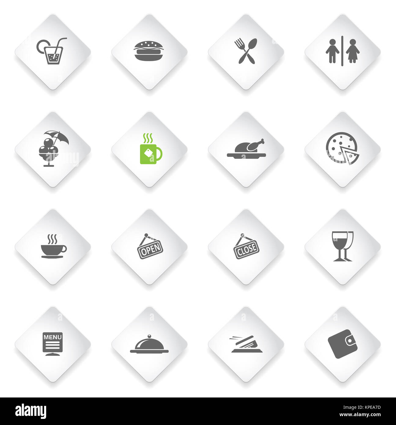 Cafe simply icons Stock Photo - Alamy