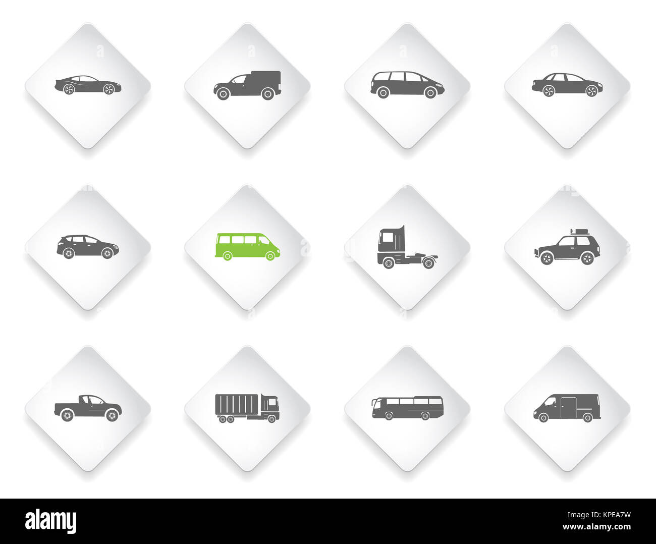 Vehicles Icon Set Stock Photo - Alamy