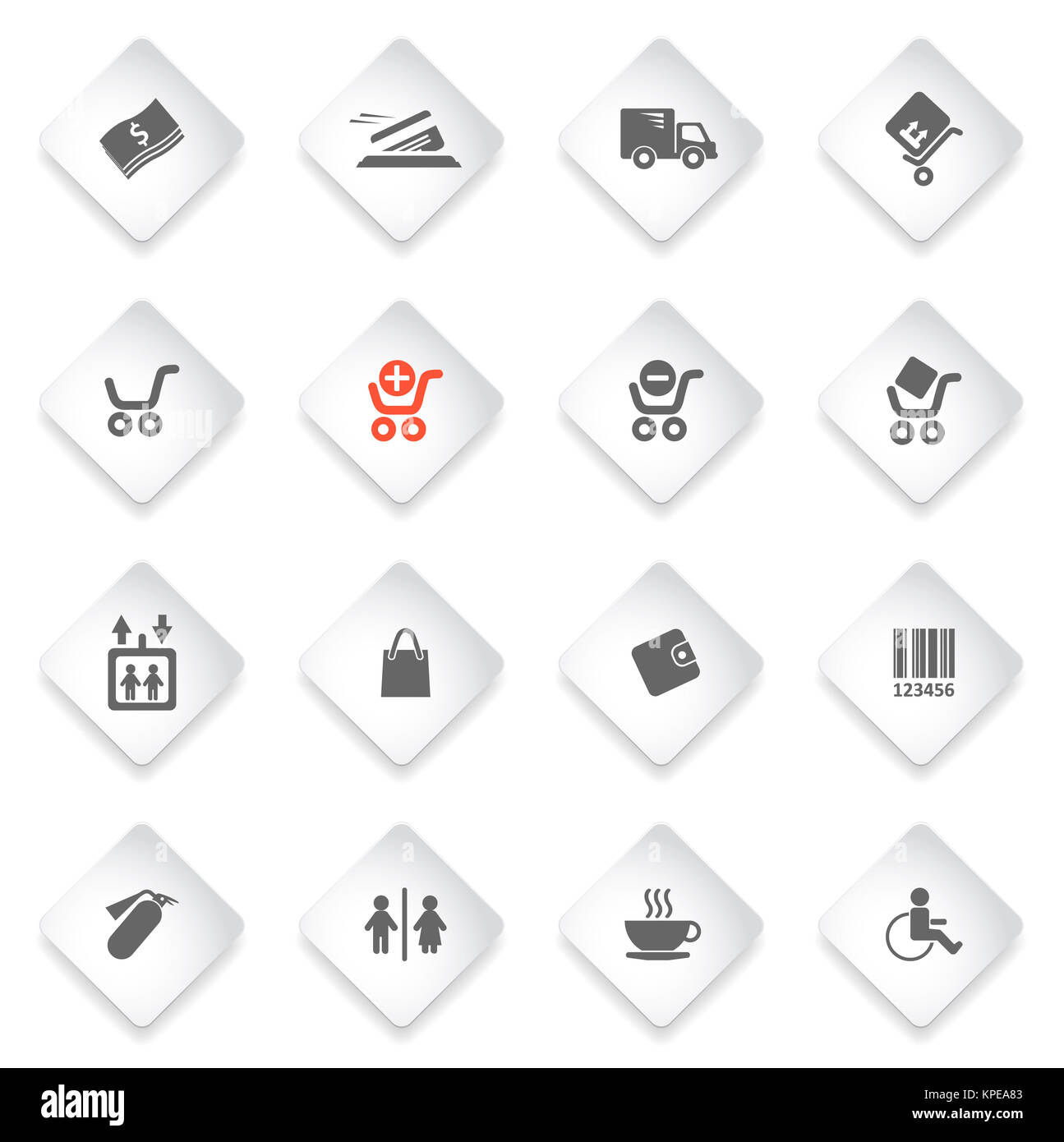 Shopping Icon Set Stock Photo - Alamy