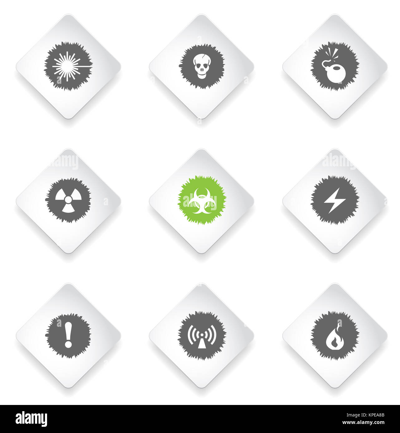 Hazard Sign Icons Stock Photo - Alamy