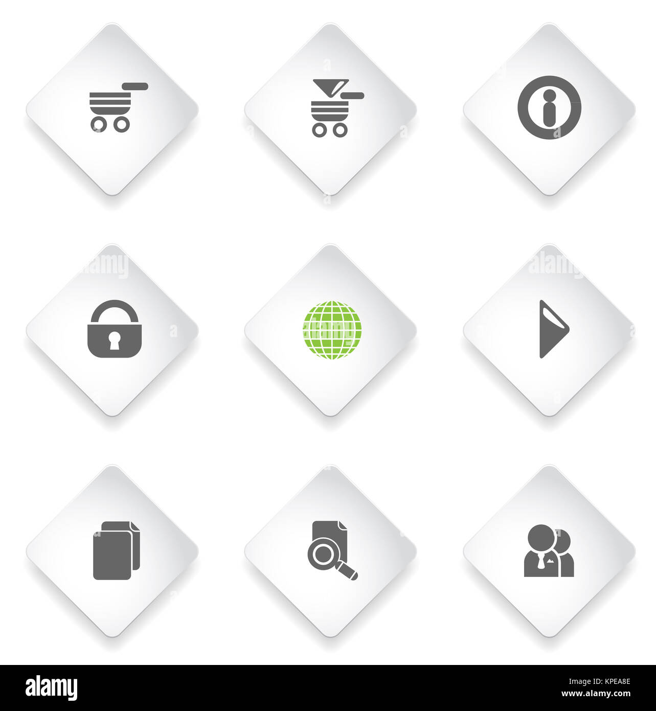 Web site vector icon set Stock Photo - Alamy