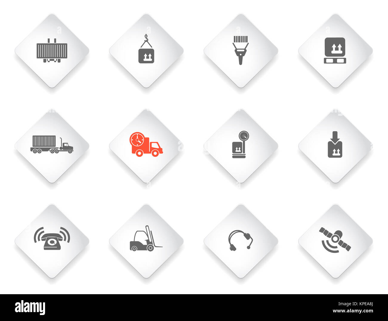 Logistics Icon Set Stock Photo - Alamy