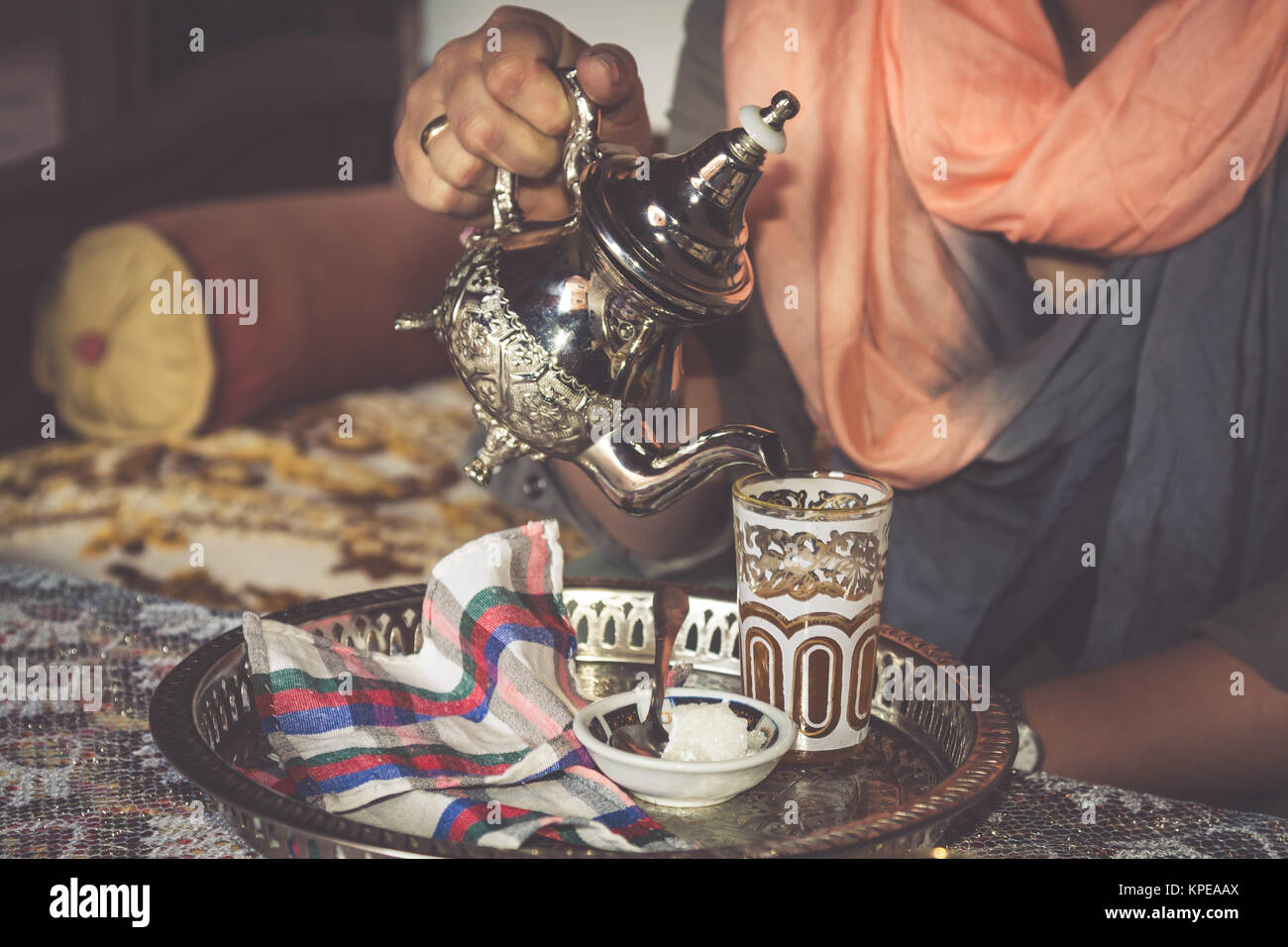 moroccan tea cups Stock Photo - Alamy