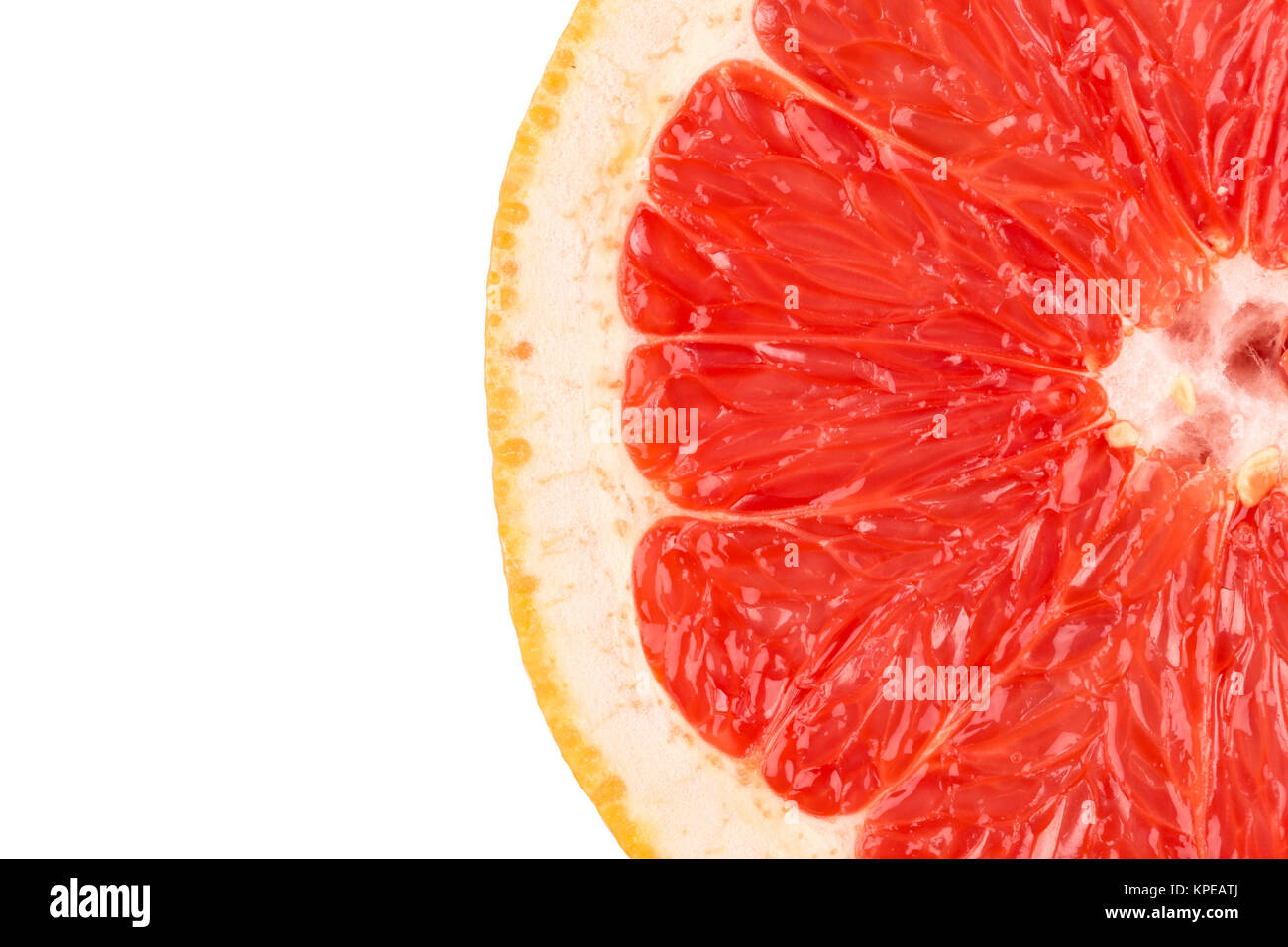 slice of grapefruit isolated on white background Stock Photo - Alamy