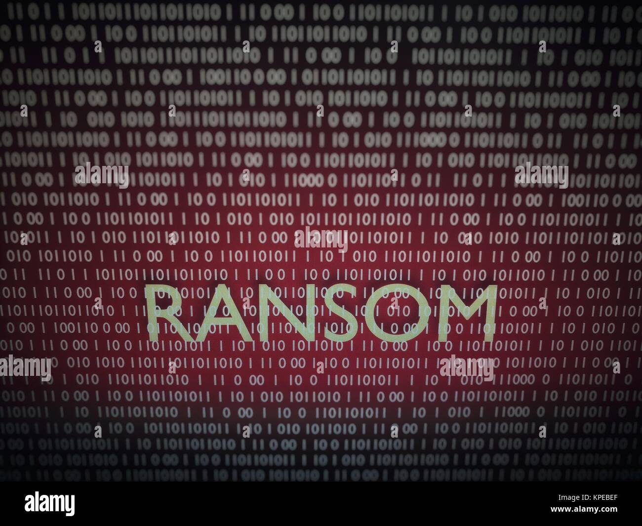 Red Binary Code On Computer Screen Red Binary Code Background For Problem Internet Business