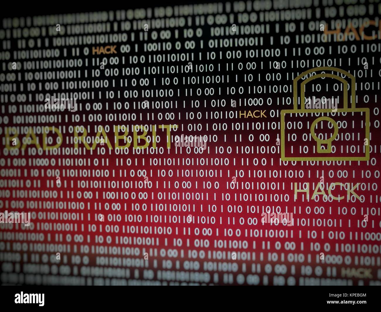 Red Binary Code On Computer Screen Red Binary Code Background For Problem Internet Business