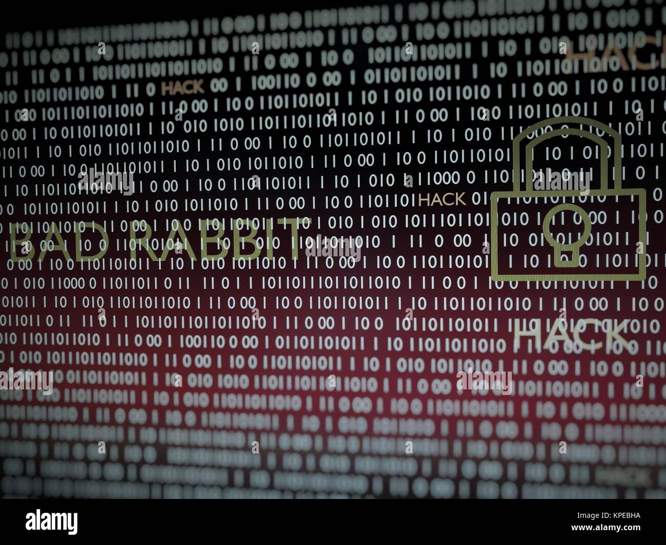 red binary code on computer screen. Red binary code background for ...