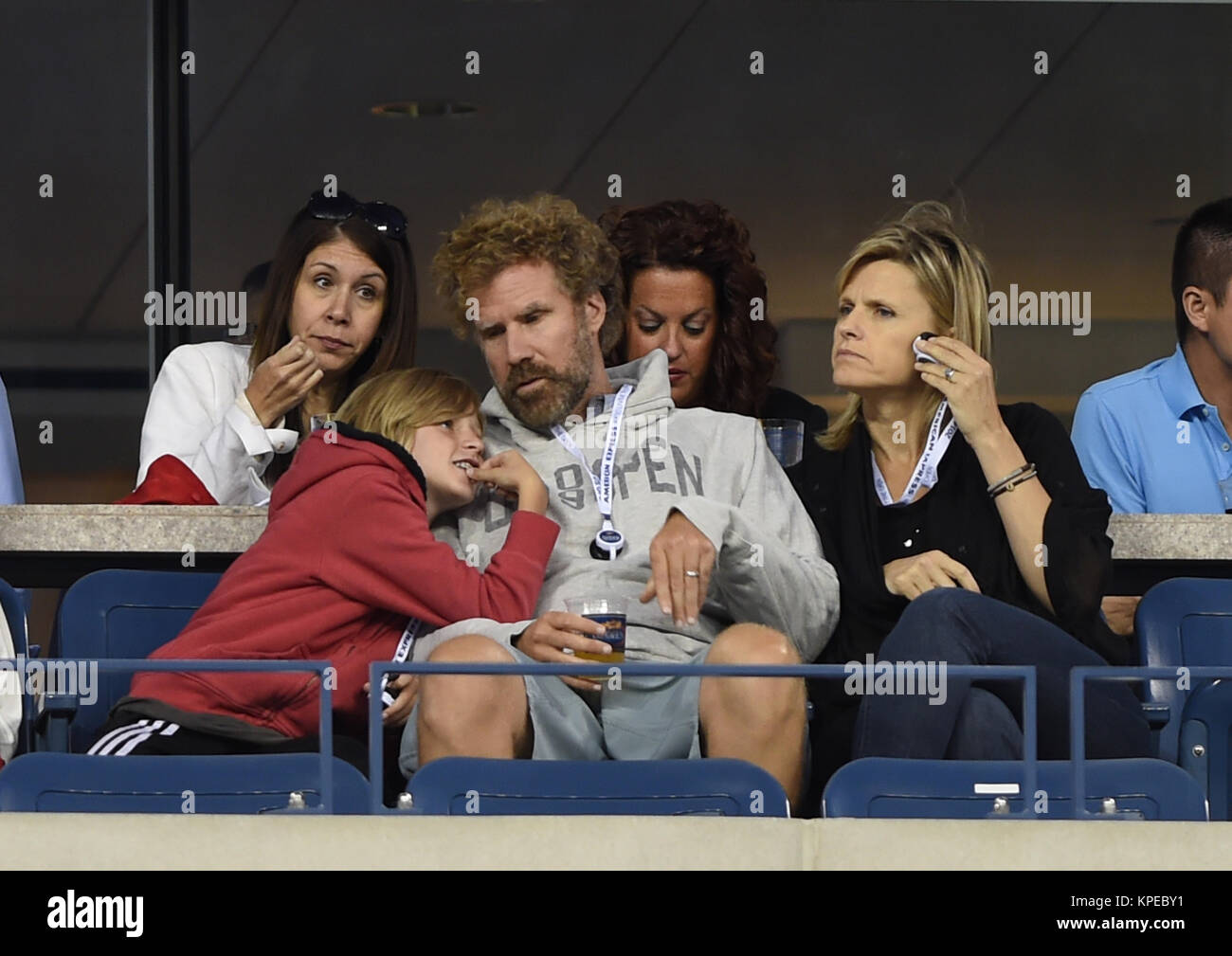 FLUSHING NY- AUGUST 29: Magnus Ferrell, Will Ferrell, Viveca Paulin ...