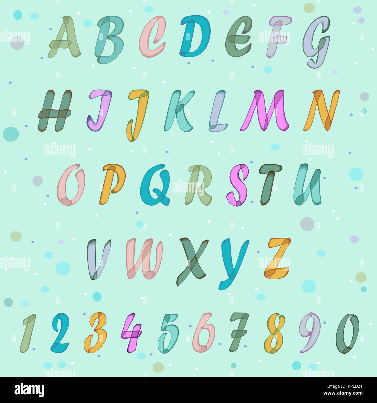 Watercolour alphabet hi-res stock photography and images - Alamy