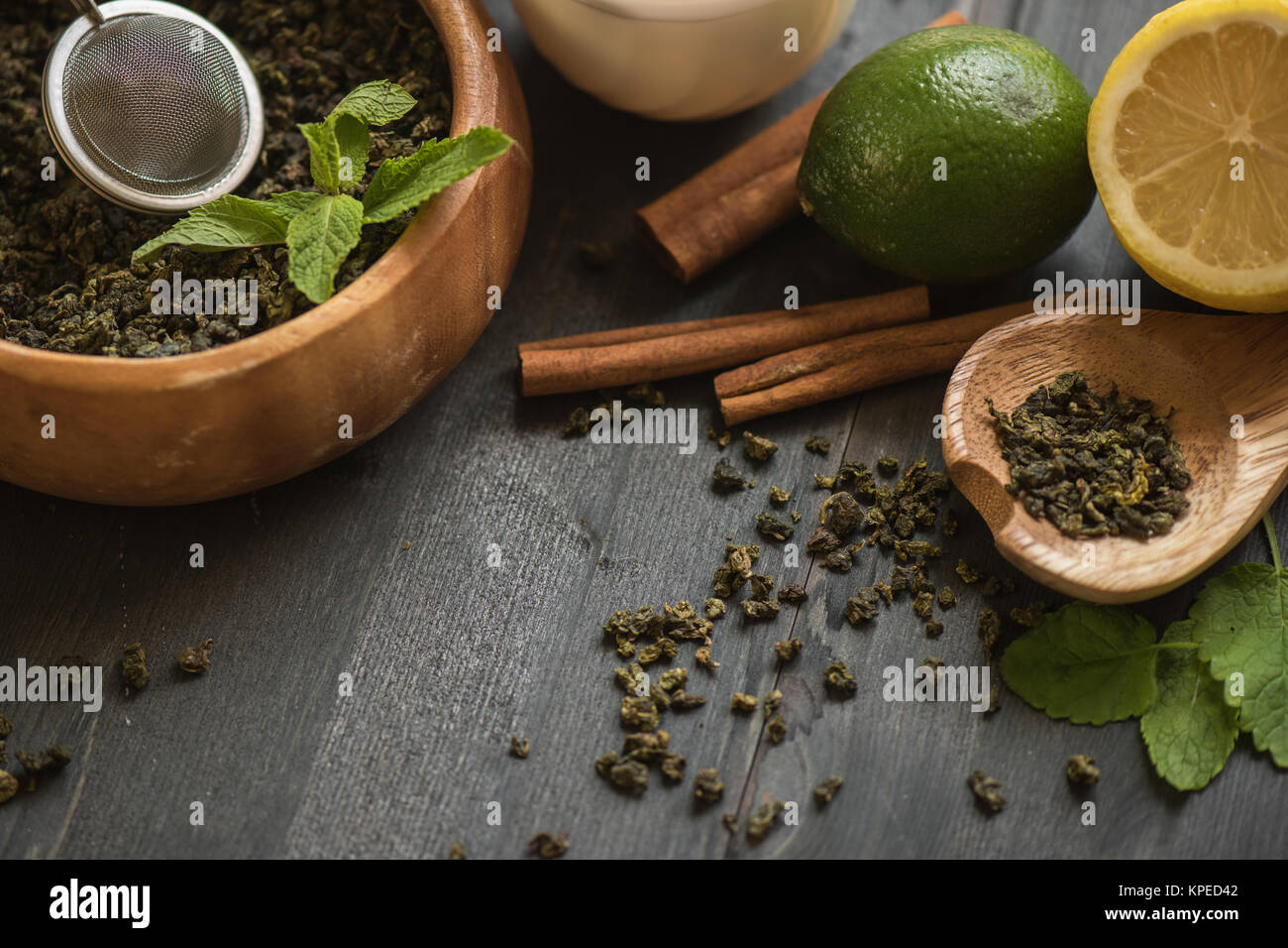berries tea composition Stock Photo - Alamy