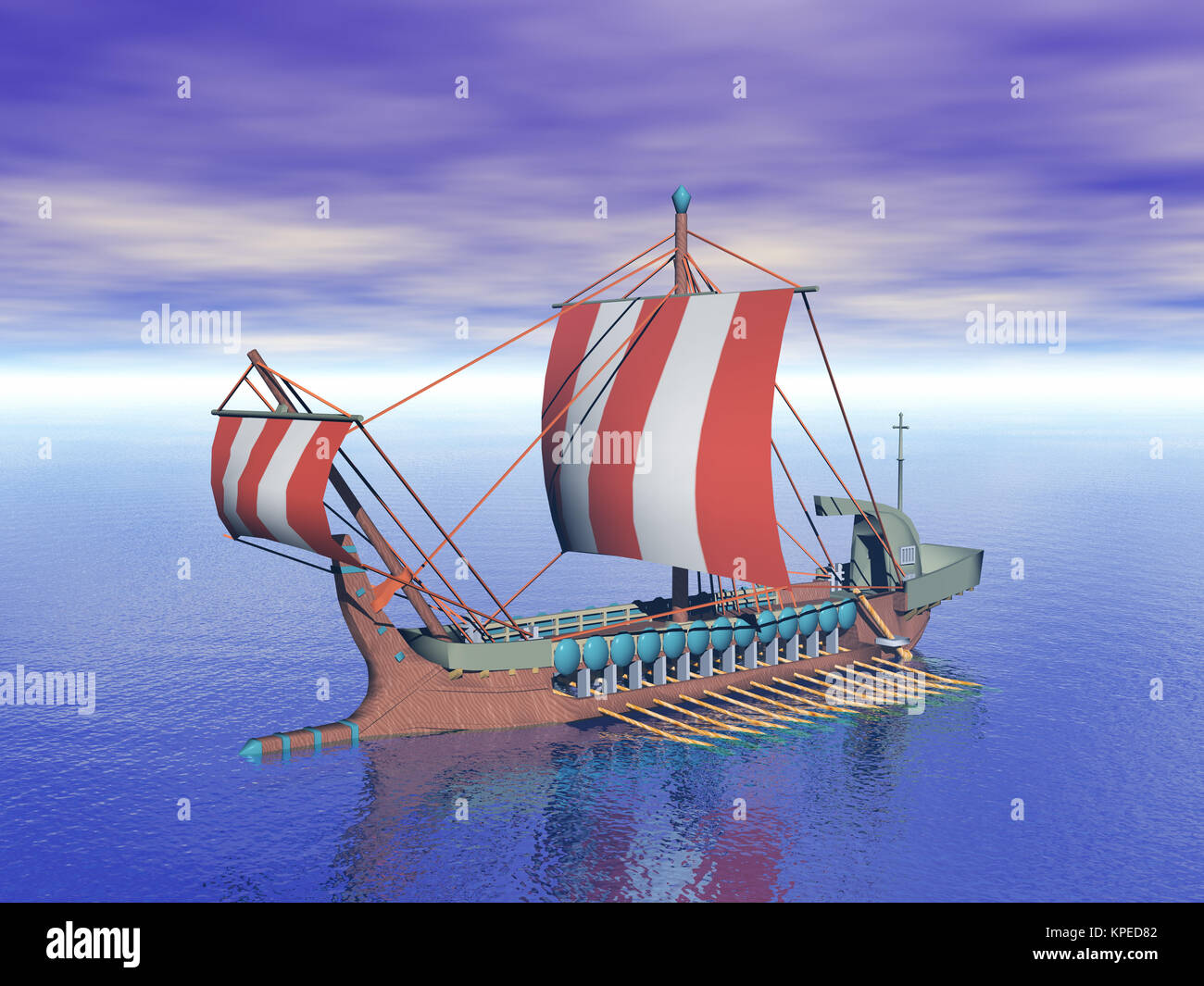 viking ship at sea Stock Photo - Alamy