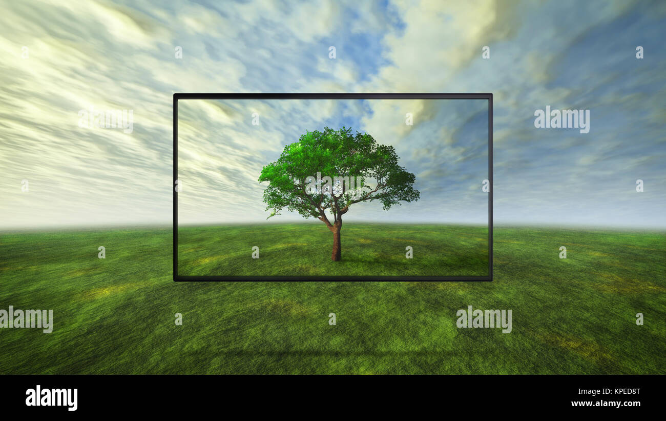 colorful wild tree concept of tv background Stock Photo - Alamy