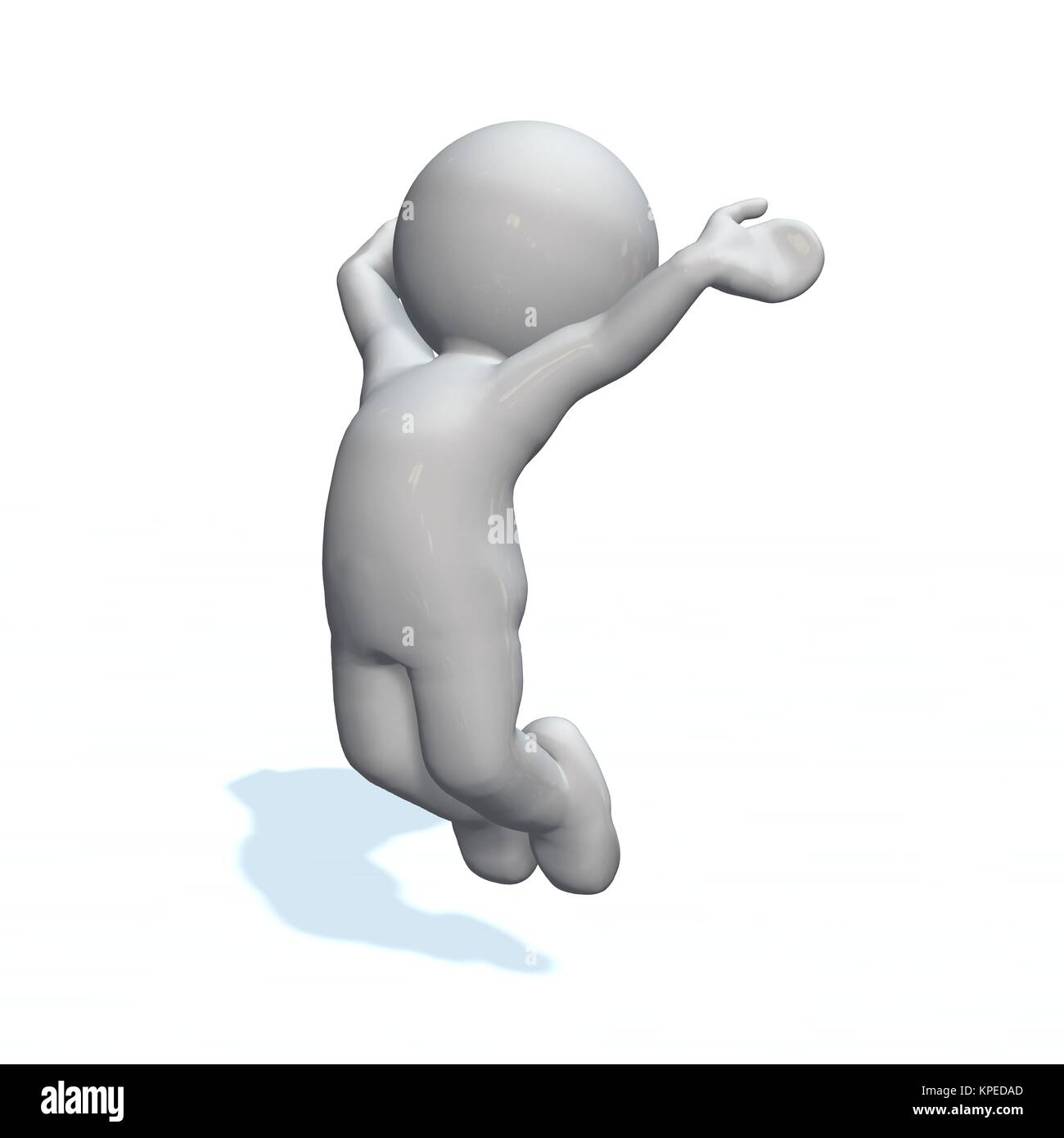 cheer - 3d man isolated on white Stock Photo - Alamy