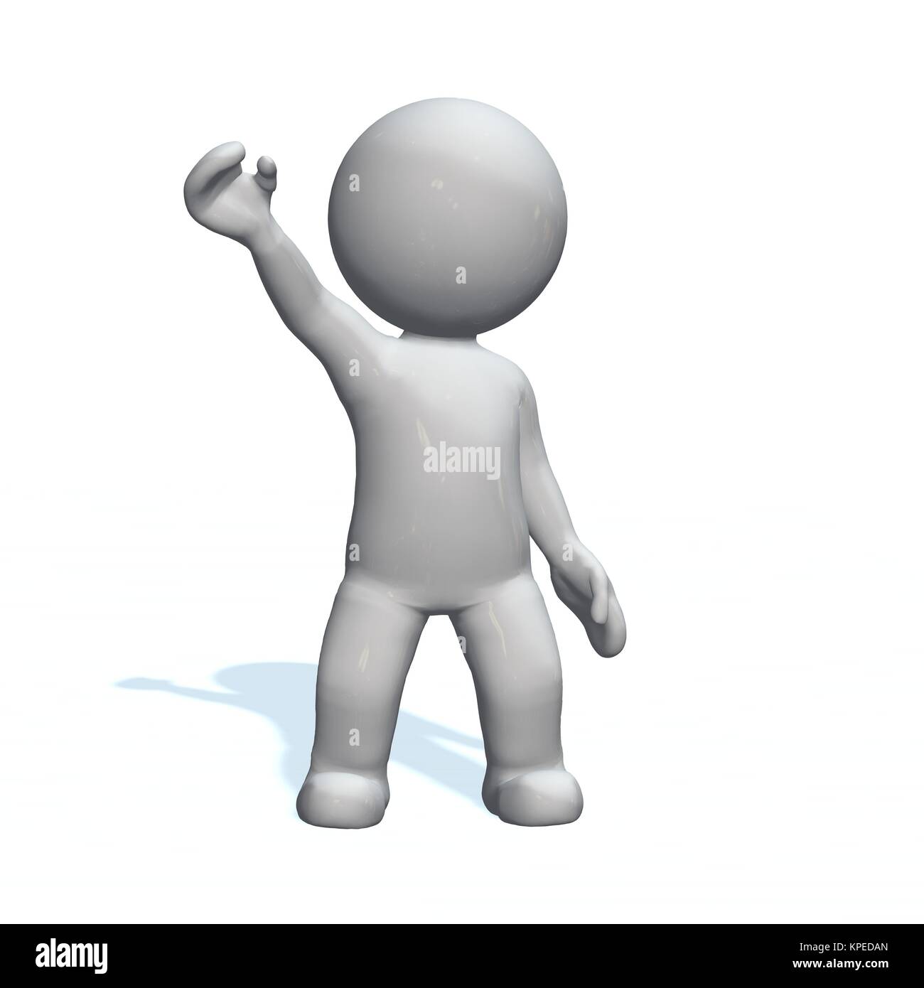 cheer - 3d man isolated on white Stock Photo - Alamy