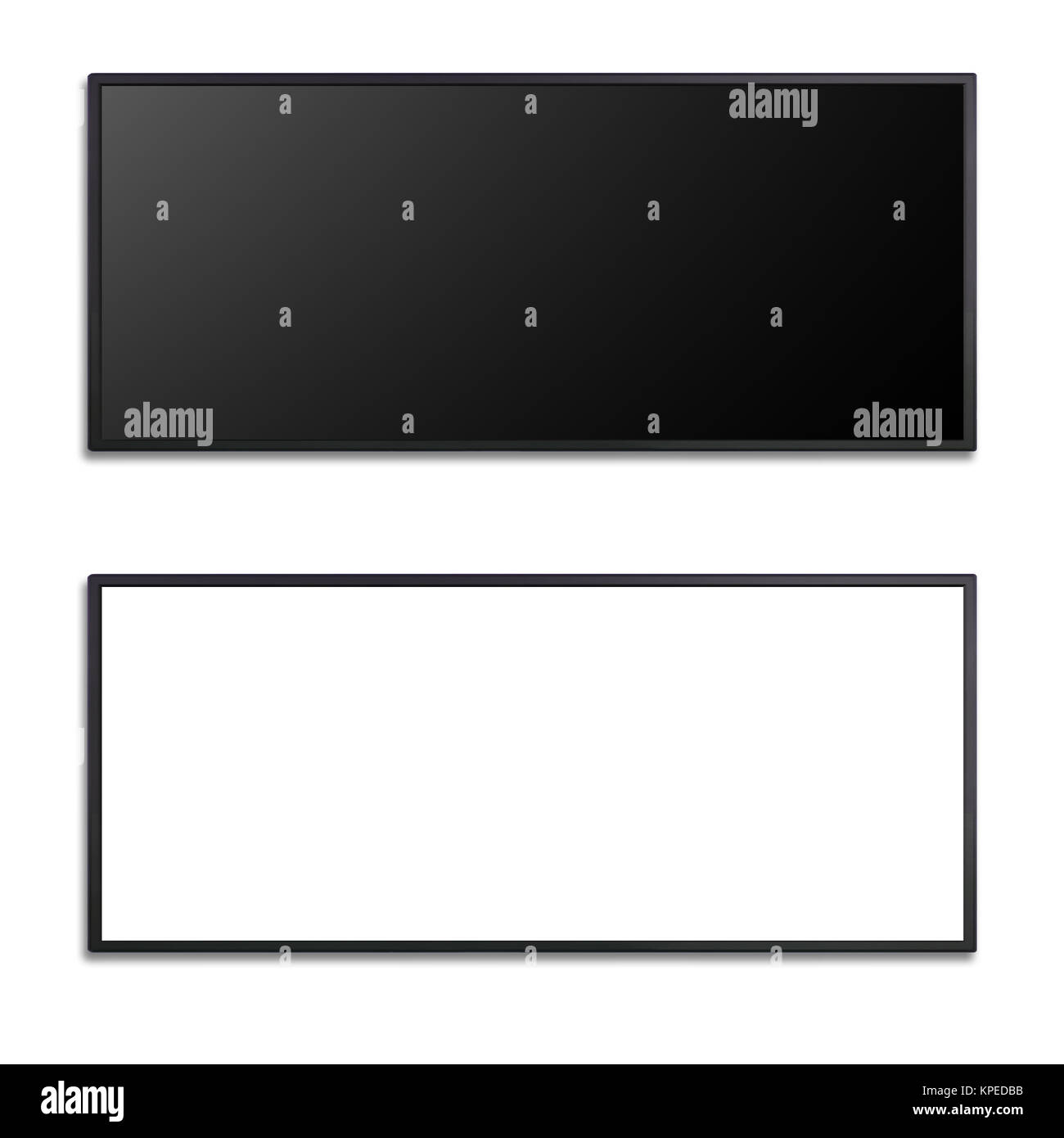 blank of led cinema display isolated on white background Stock Photo ...