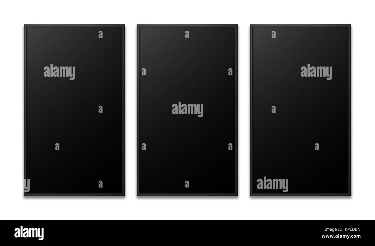 vertical flat screen of promotion display Stock Photo - Alamy