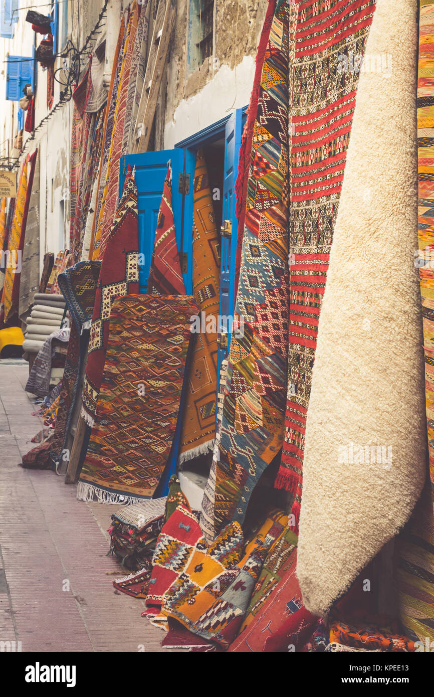 Old Medina souk Fez, artisan shop of colorful moroccan leather, Fez ...