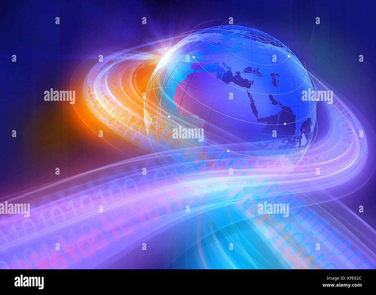 Graphical Digital Binary World Background Stock Photo - Alamy