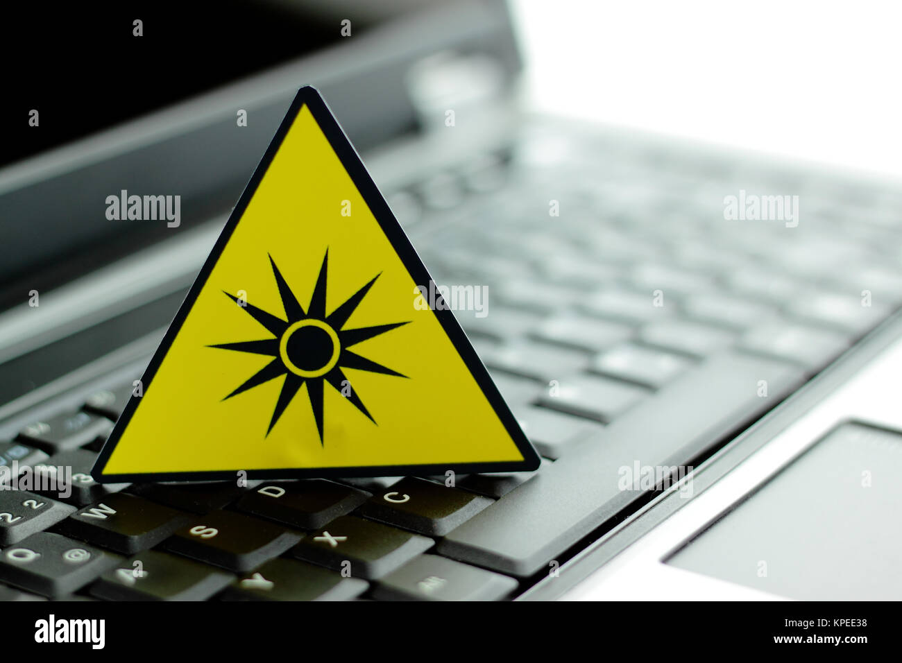Warning of optical radiation according to EN ISO 7010 Stock Photo - Alamy