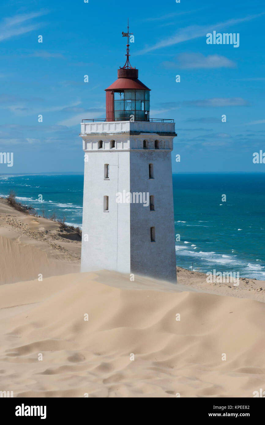 Lighthouse on a Sand Dune Stock Photo - Alamy