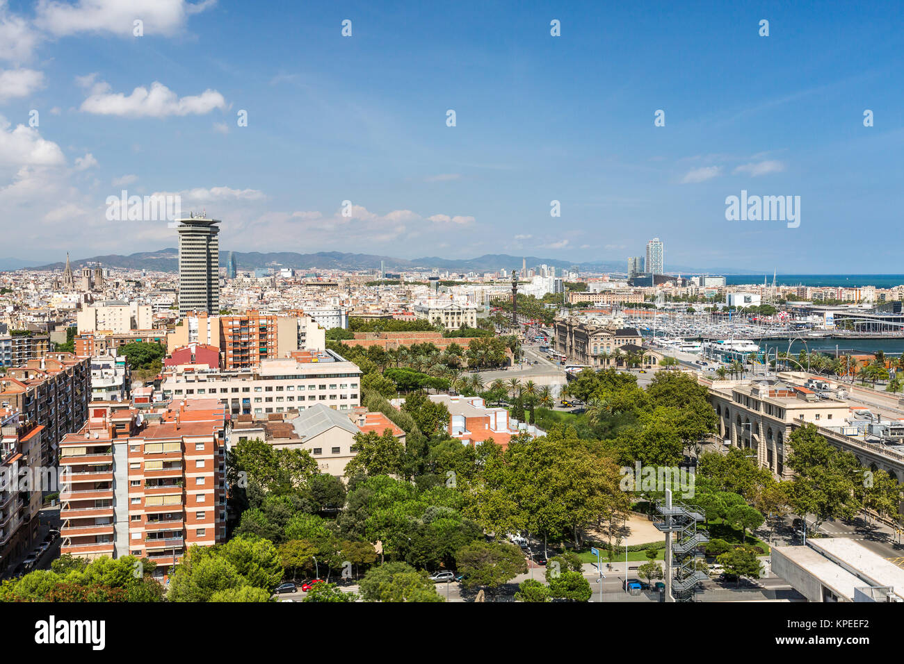 Barcelona City View Stock Photo - Alamy