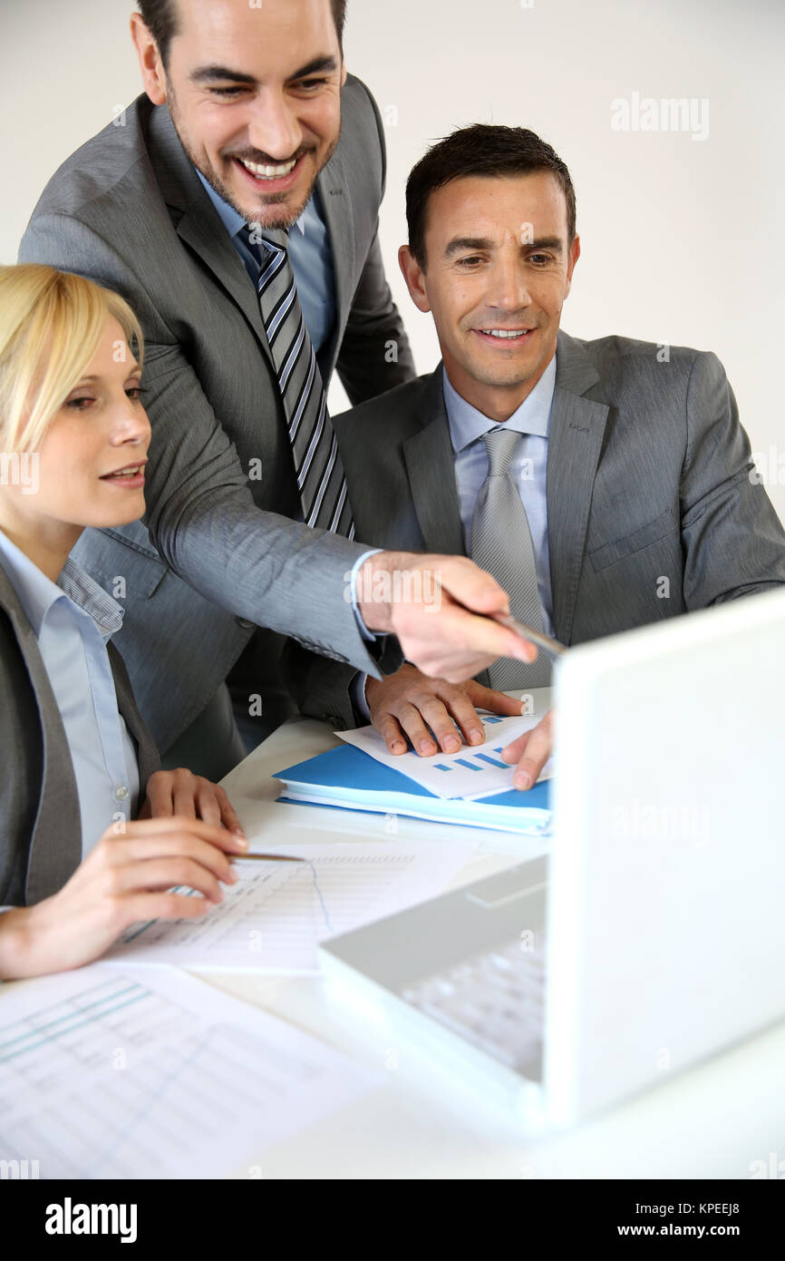 Sales people on business meeting Stock Photo - Alamy