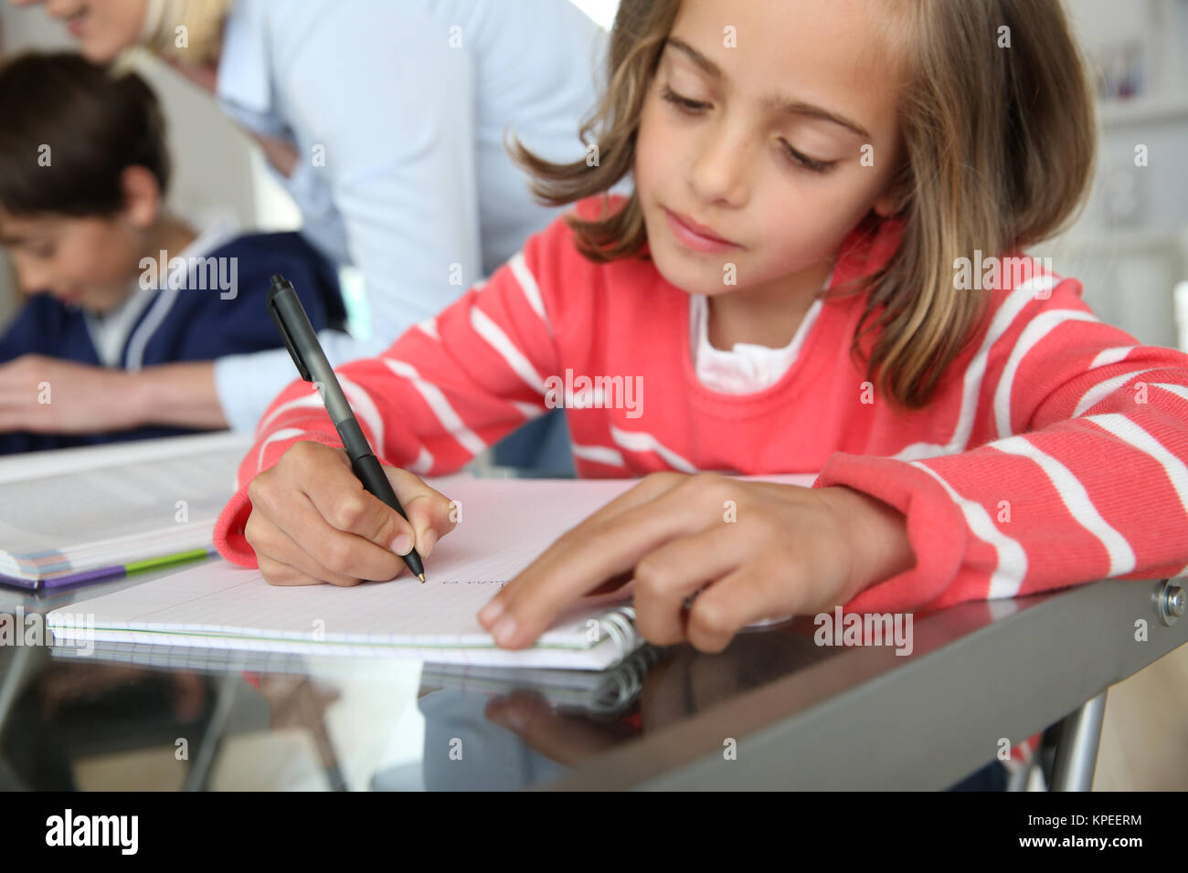 Portrait of beautiful little girl in class Stock Photo - Alamy