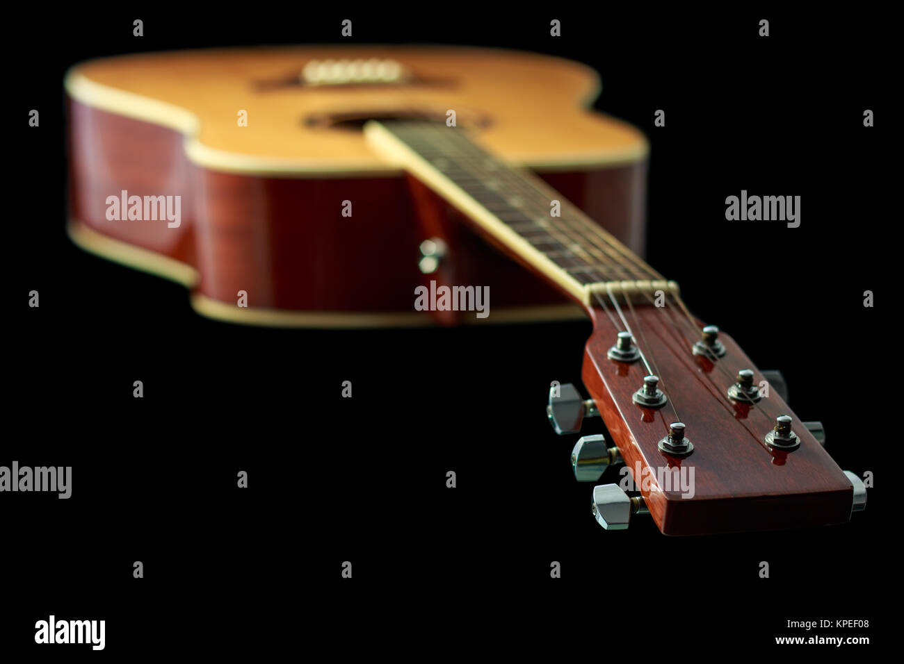 Beautiful acoustic guitar isolated Stock Photo - Alamy