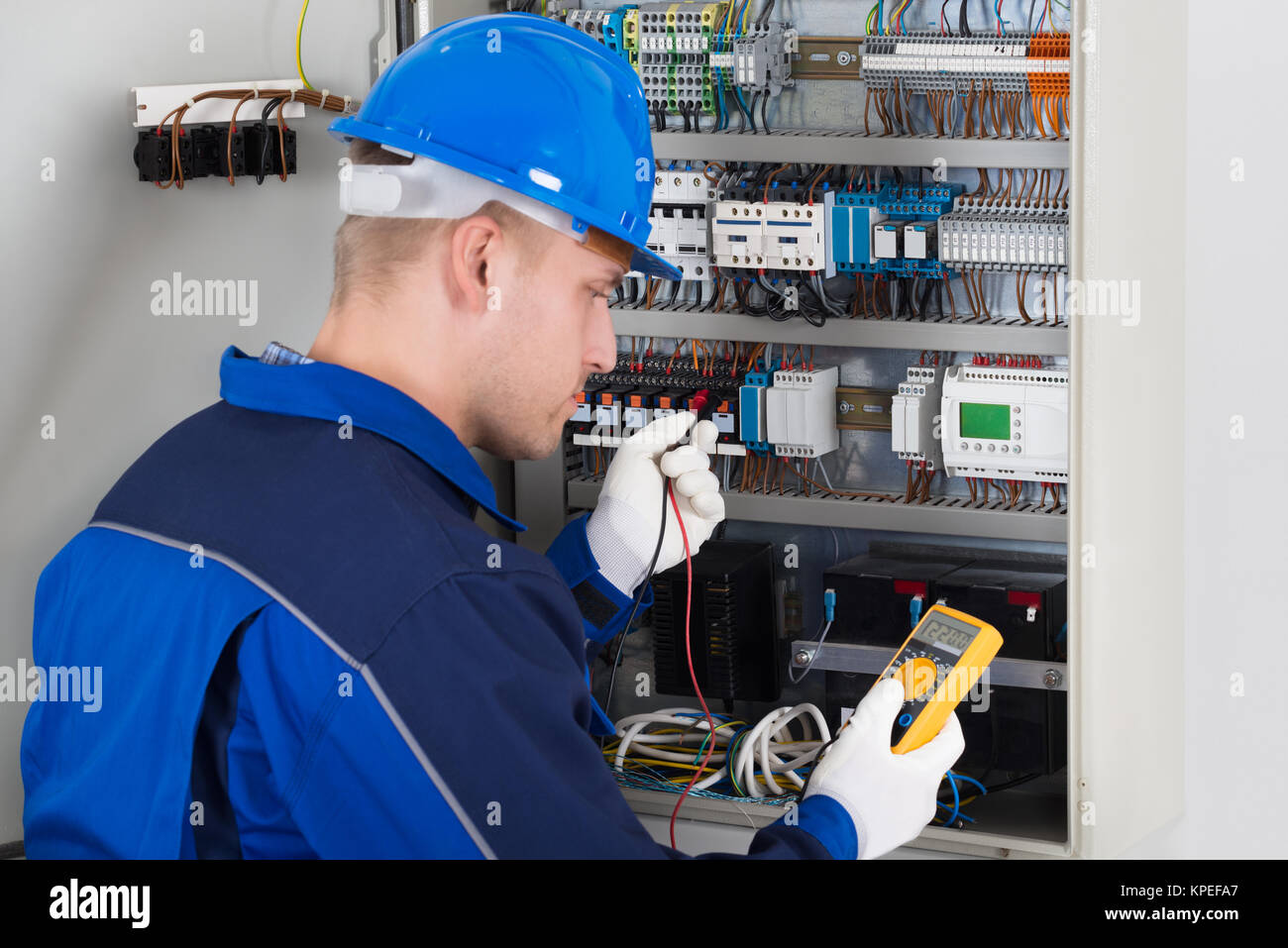 Electrical engineer testing fuse hi-res stock photography and images ...