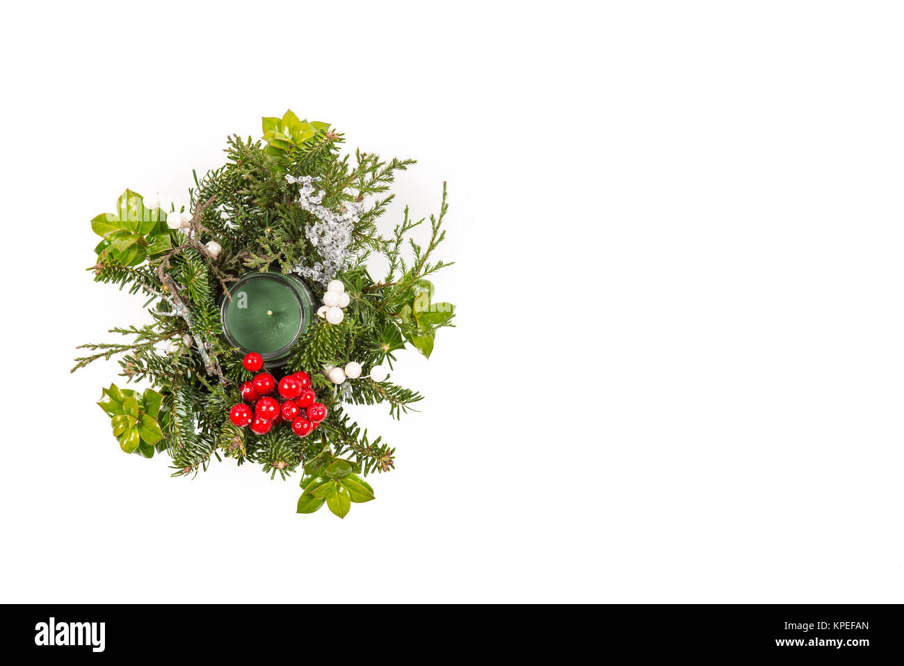 Festive greenery display Cut Out Stock Images & Pictures - Alamy